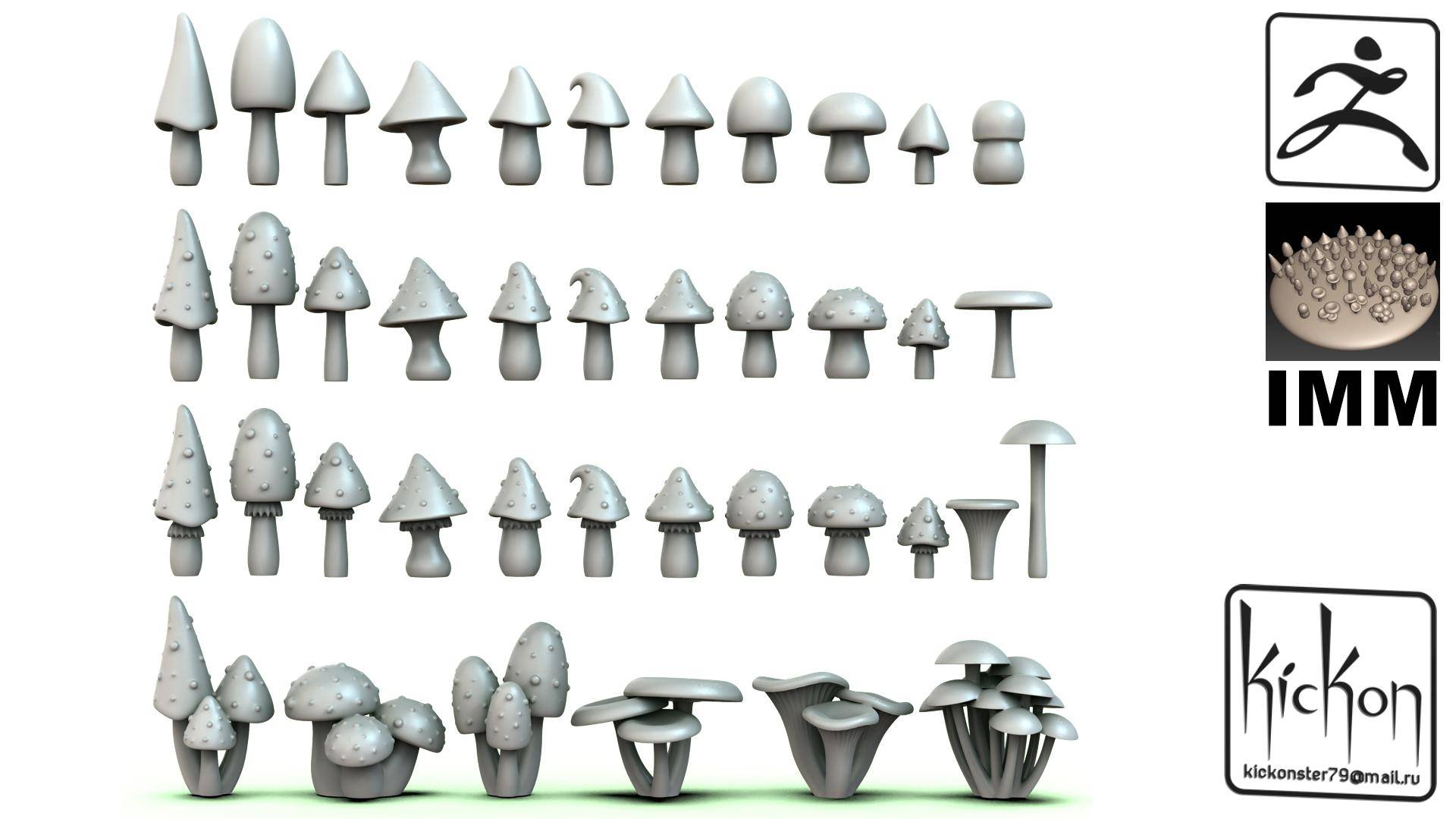 40 mushrooms. Kickon. (IMM and parts)