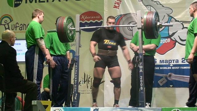 Щевелев Константин Приседания 380 кг Уфа 2008 г.