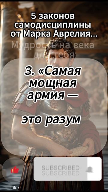 5 законов самодисциплины от Марка Аврелия..