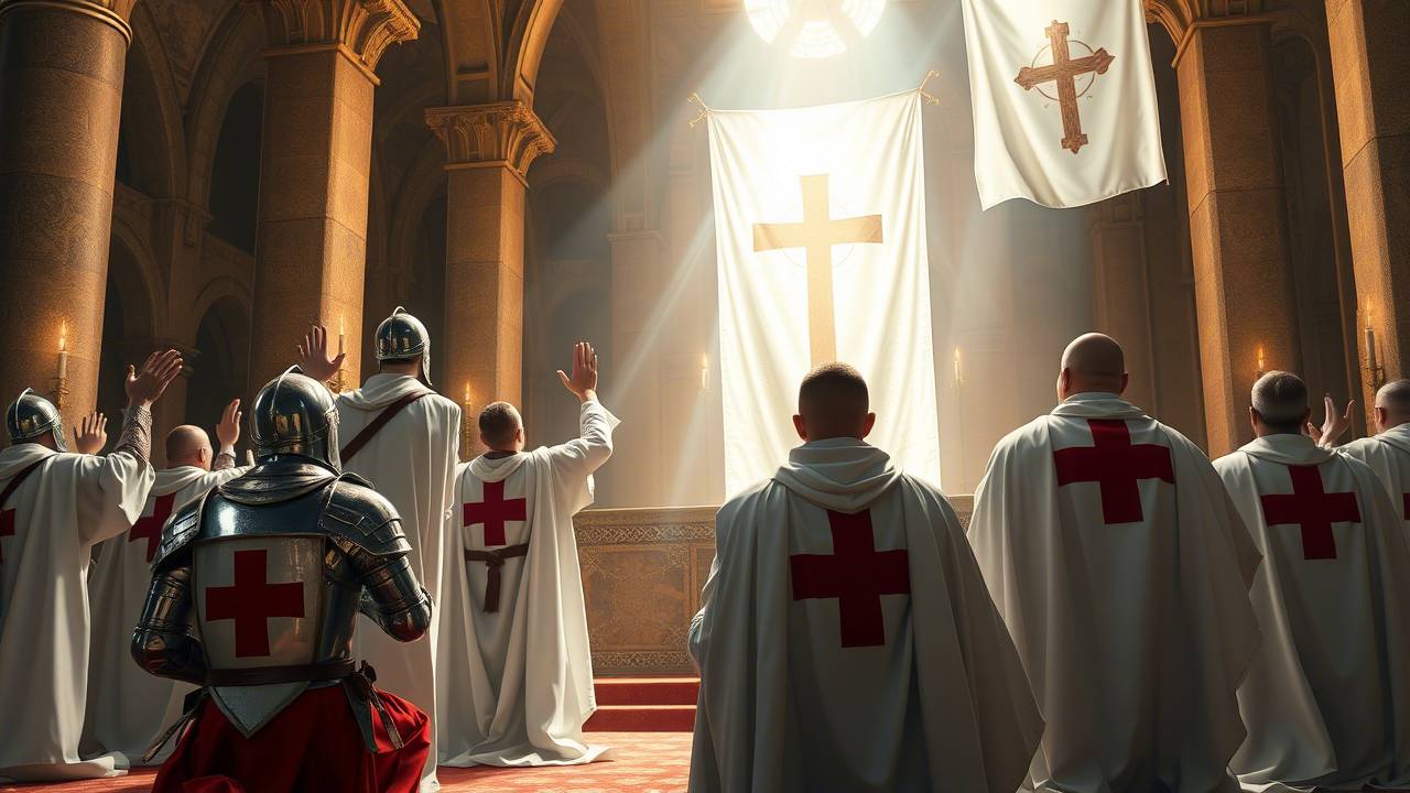 Паладины идут (AI generation)