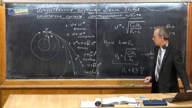 Урок 64. Искусственные спутники Земли. Первая космическая скорость. Геостационарная орбита