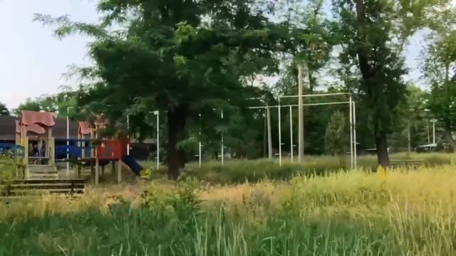 Украина н.п. Родинское,  городской парк без ухода с весны.