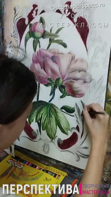 РАБОТЫ УЧАЩИХСЯ: ПИОНЫ | Подарок маме на 8 марта