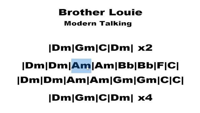 Modern Talking - Brother Louie Dm tune + EQ