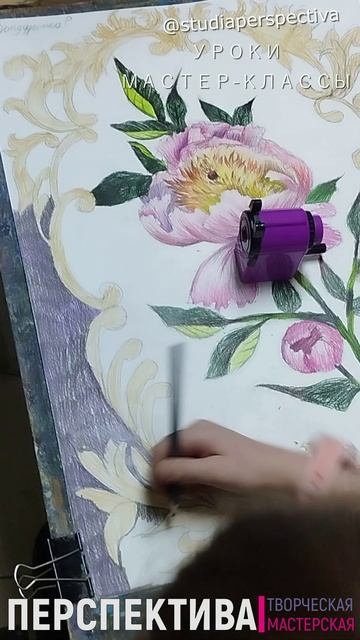 РАБОТЫ УЧАЩИХСЯ: ПИОНЫ | Подарок маме на 8 марта