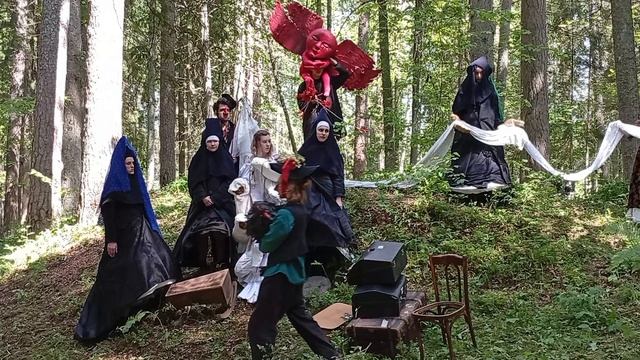 Михайловское. Спектакль "Цыганы" театр "Пух и прах". Фрагмент.