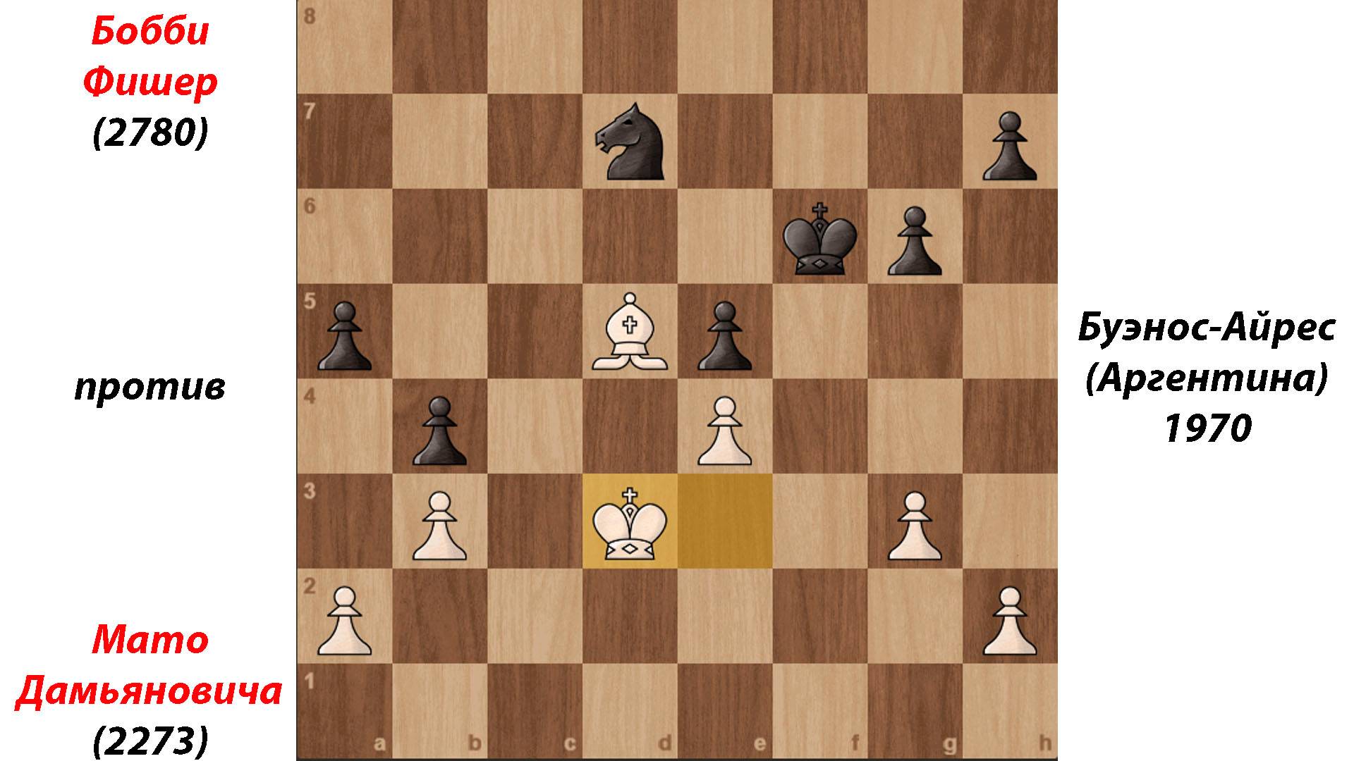 Бобби Фишер против Мато Дамьяновича, Буэнос-Айрес (Аргентина), 1970.