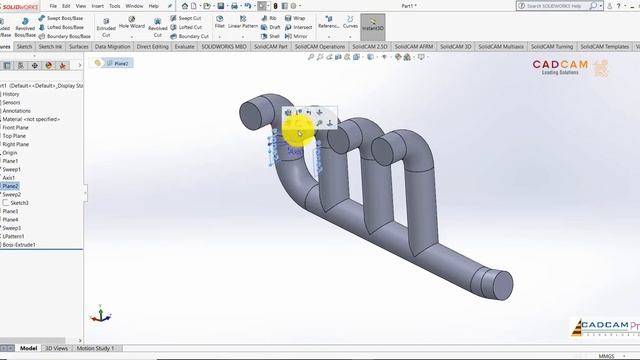 #21 Solidworks Модель выпускного коллектора