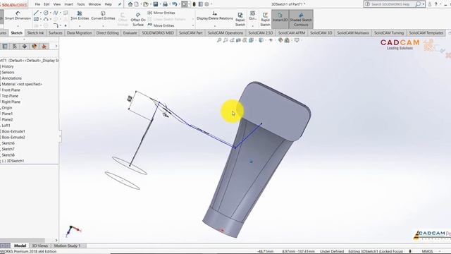 #20 Solidworks  Создание модели патрубка