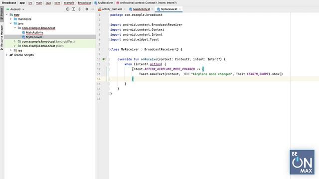 1.Создание и регистрация ресиверов