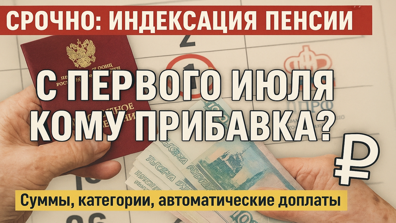 ⚠️ Индексация пенсий с 1 июля 2025 — срочная информация для пенсионеров