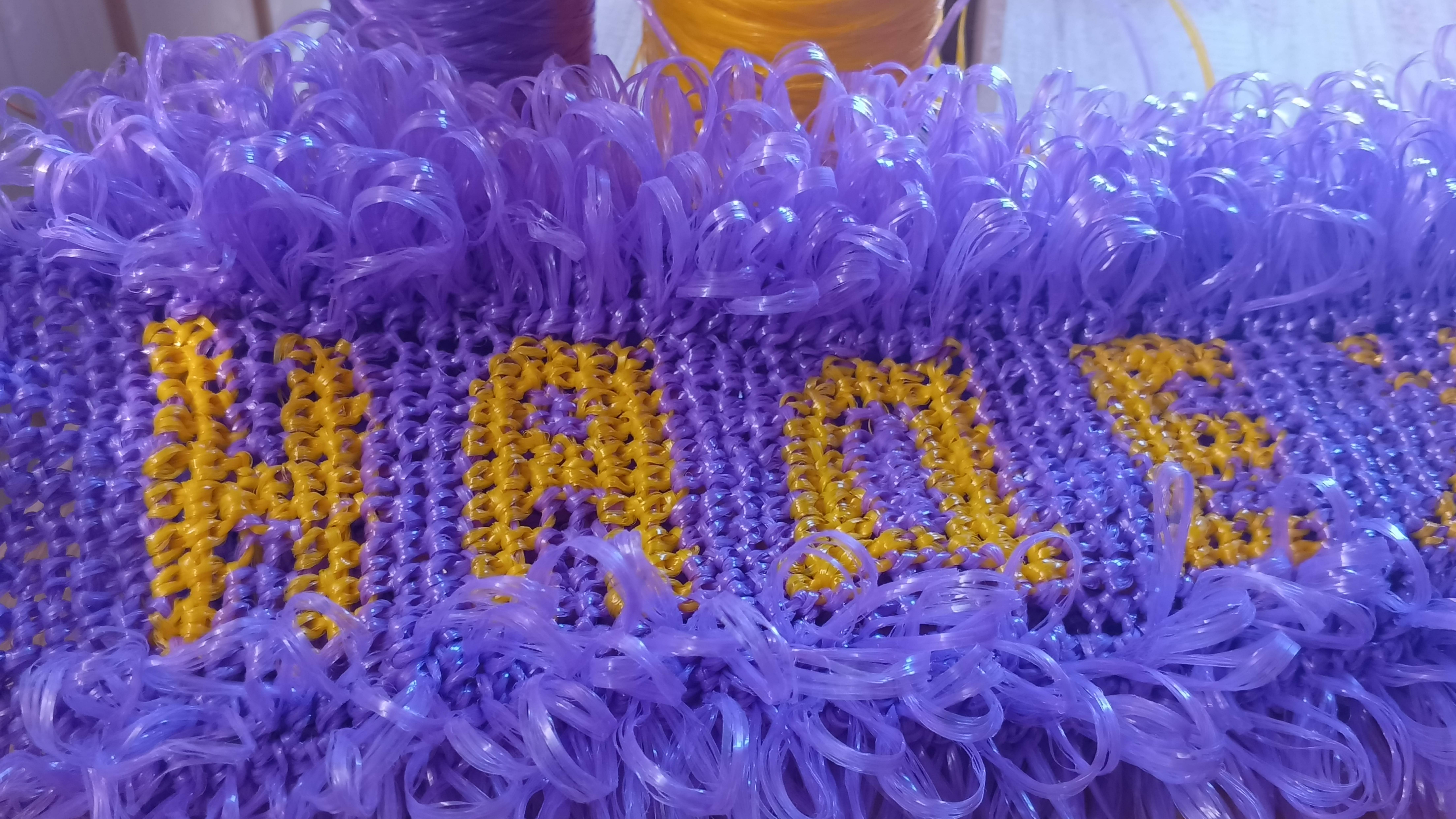 Именная мочалка крючком. Первая работа. СКОРО МК БУДЕМ ВМЕСТЕ ВЯЗАТЬ!