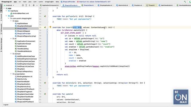 4.Вставка данных. Класс ContentValues