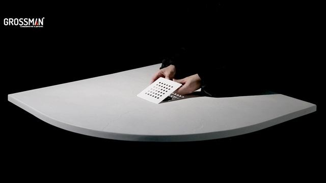 Душевой поддон Grossman Strong искусственный камень. Видео-обзор форма четверть круга.