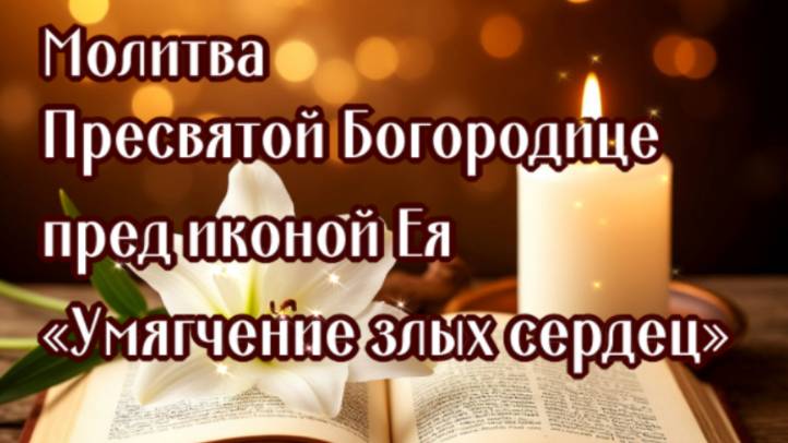 ОТ ВРАГОВ, КЛЕВЕТЫ, ЗАВИСТИ, КОНФЛИКТОВ - ПЕРЕД ИКОНОЙ "УМЯГЧЕНИЕ ЗЛЫХ СЕРДЕЦ"