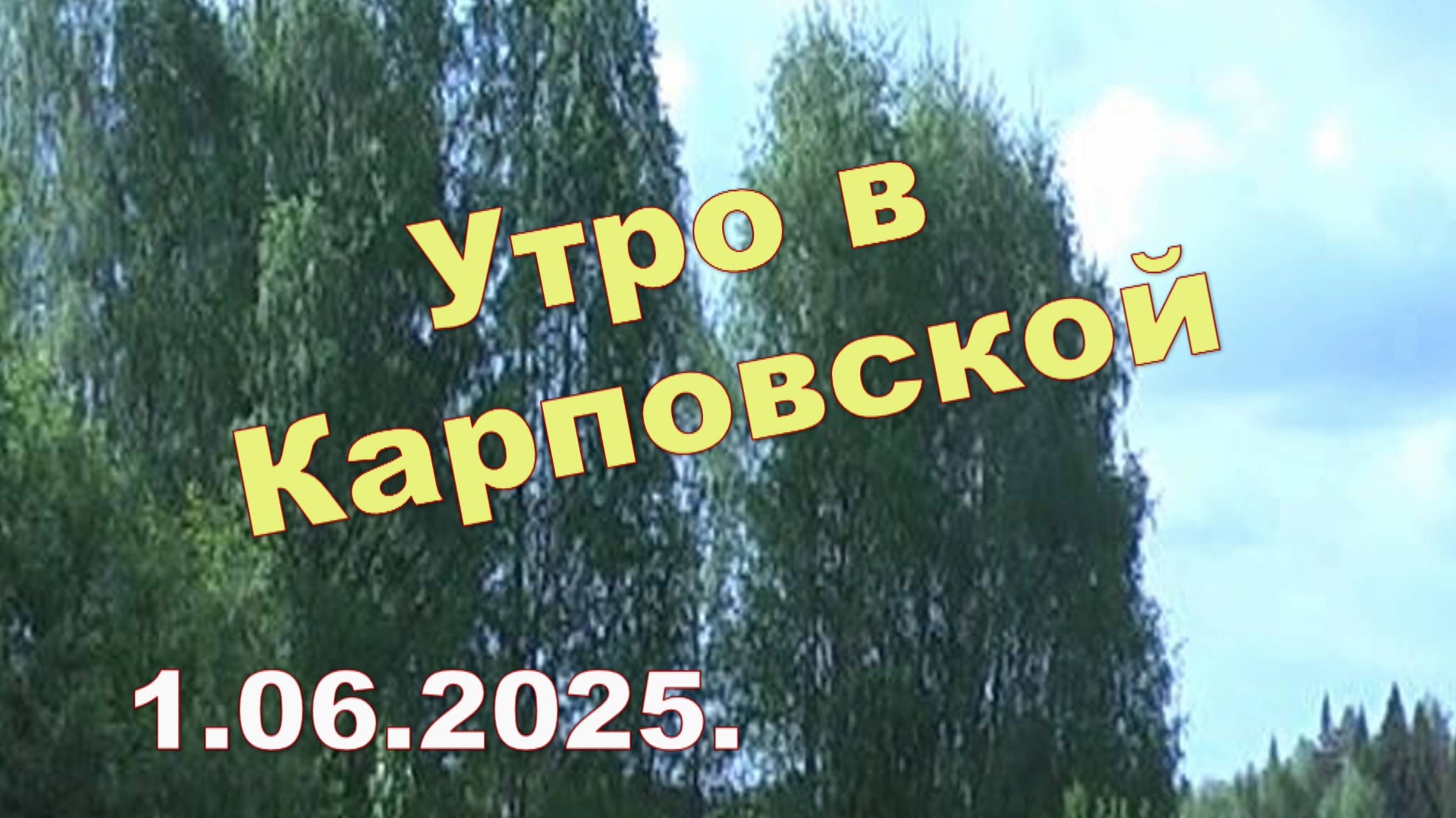 Утро в Карповской. 1.06.2025. Собираемся на реку.
