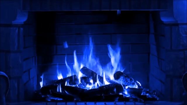 Телевизора Камин 2 - синий огонь видео, для романтики и вечеринки Relaxing Fireplace релакс горящий