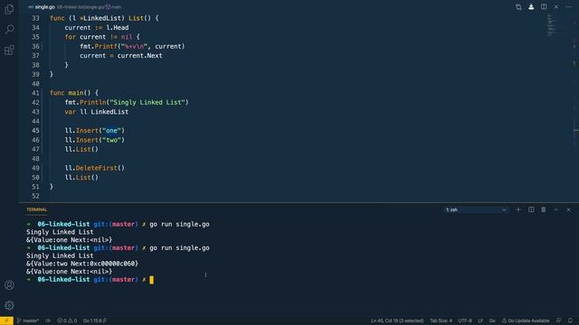 13 - Implementing a Singly Linked LIst in Go