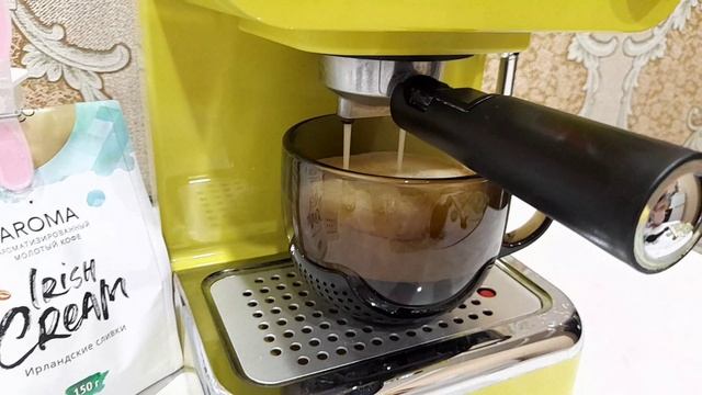 Готовлю кофе Lebo Irish Cream в рожковой кофеварке Oursson EM1510 и Kitfort KT-736