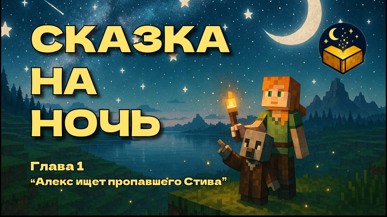 Сказка на ночь | Майнкрафт видео: Алекс ищет пропавшего Стива