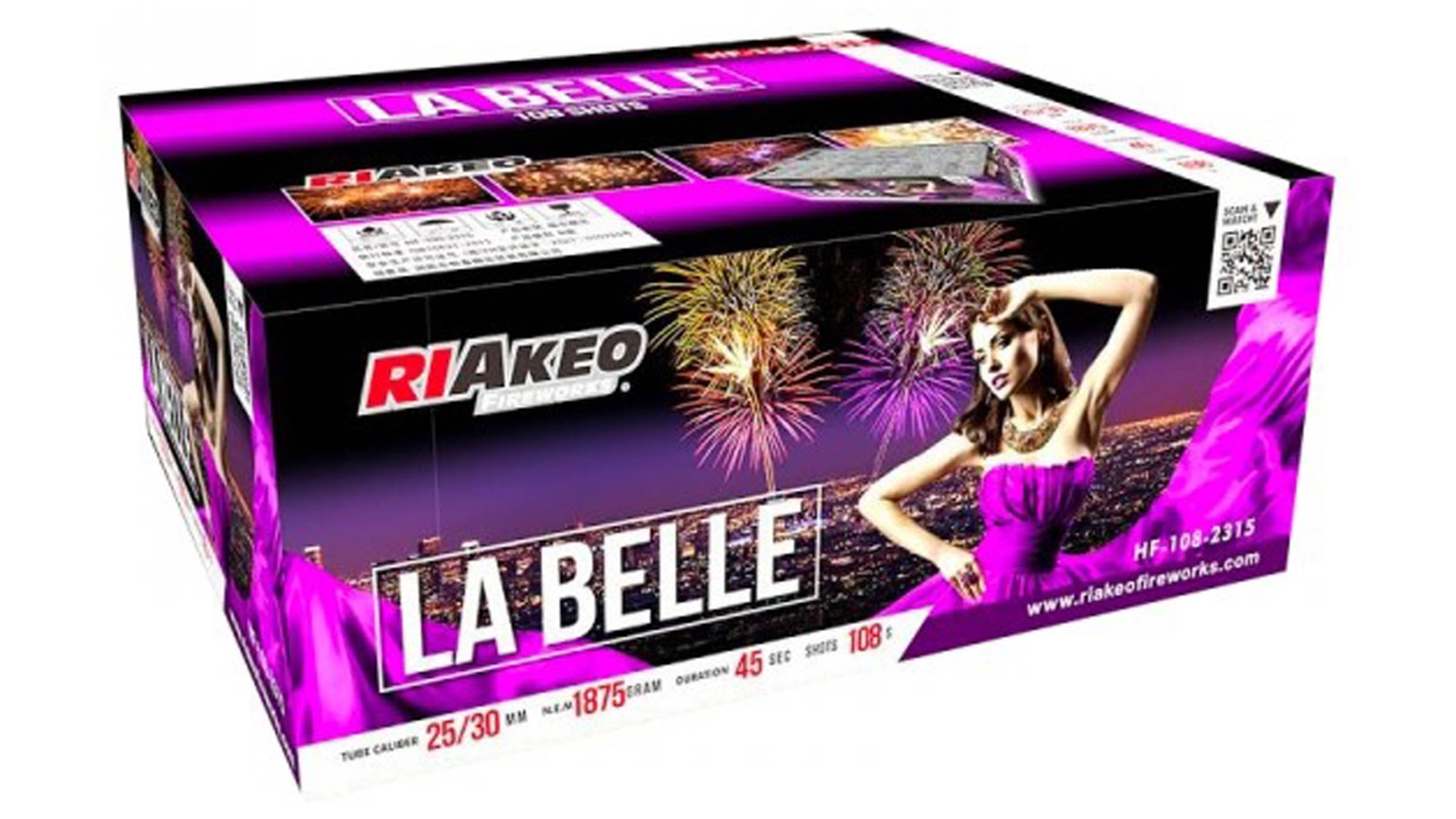 FP-B233 Веерный салют "LA BELLE" (1"/1,2" х 108 залпов) "Фаворит Пиро Групп"