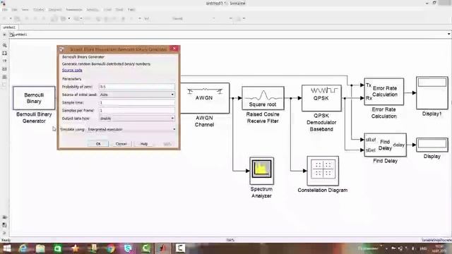 Создание упрощённой идеальной модели системы связи