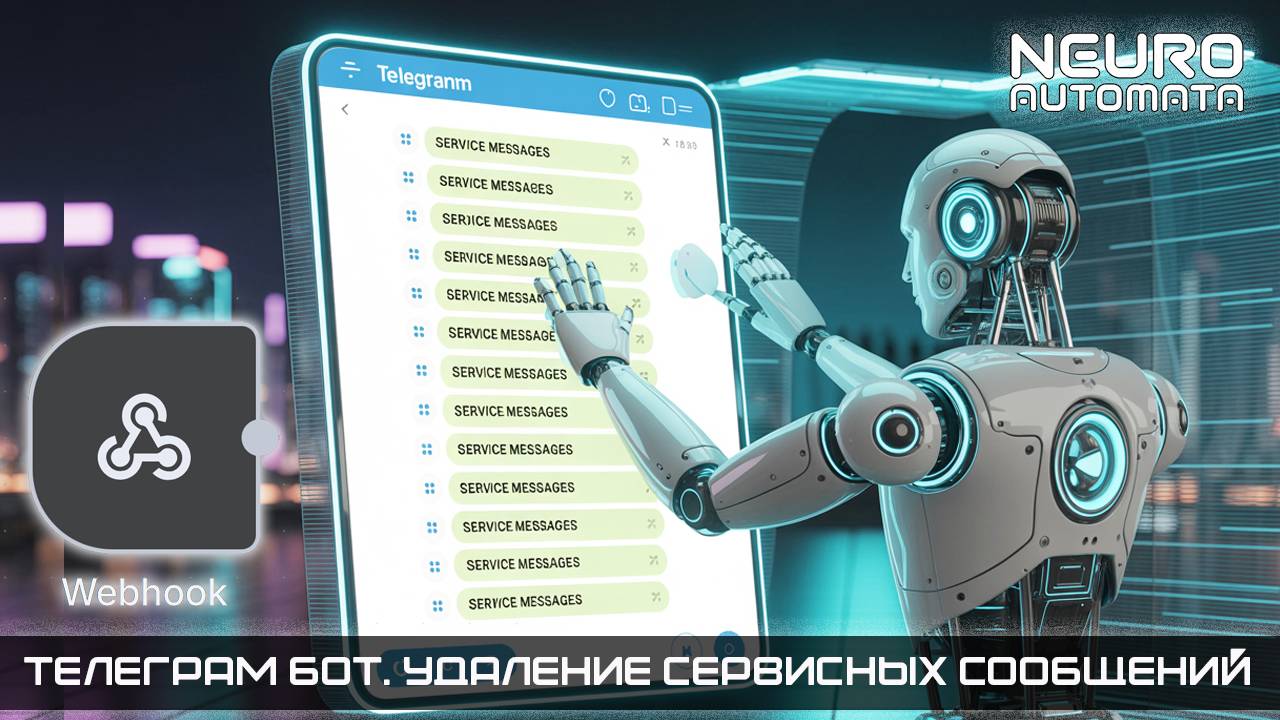 Бот для удаления сервисных сообщений Telegram. Использование Webhook