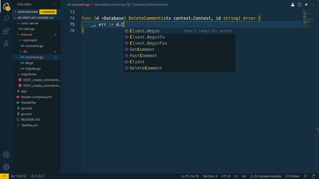 16 - Implementing the DB Package part 2