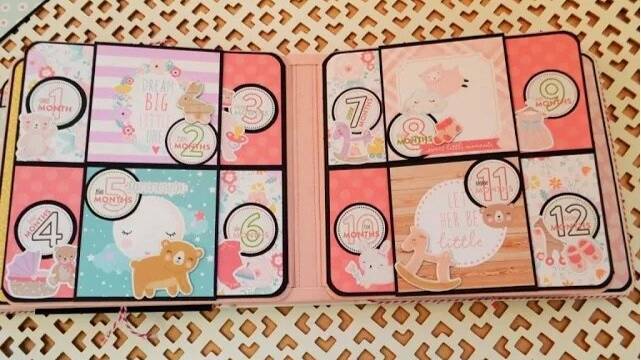 ПОП АП ФОТОАЛЬБОМ ДЛЯ ДЕВОЧКИ "BABY LADY" СТРАНИЦА №5 и №6 / СКРАПБУКИНГ