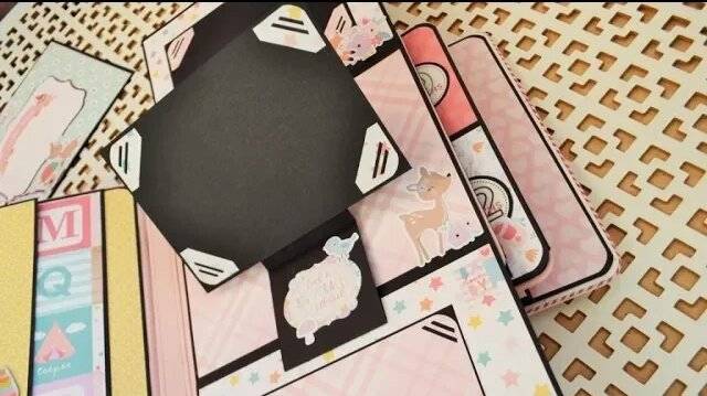 ПОП АП ФОТОАЛЬБОМ ДЛЯ ДЕВОЧКИ "BABY LADY" СТРАНИЦА №4 / СКРАПБУКИНГ