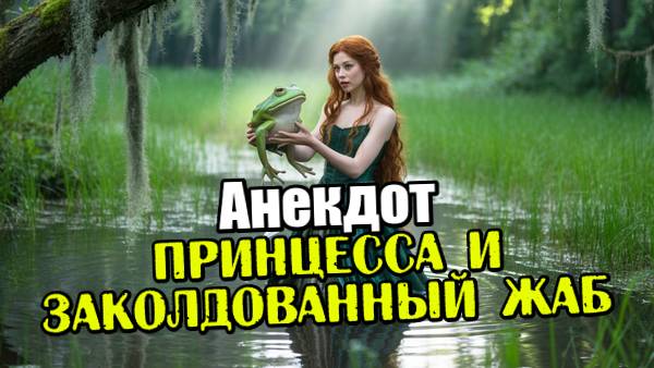 Анекдот про Принцессу и заколдованного Жаба. Новый, свежий, смешной анекдот. Юмор.