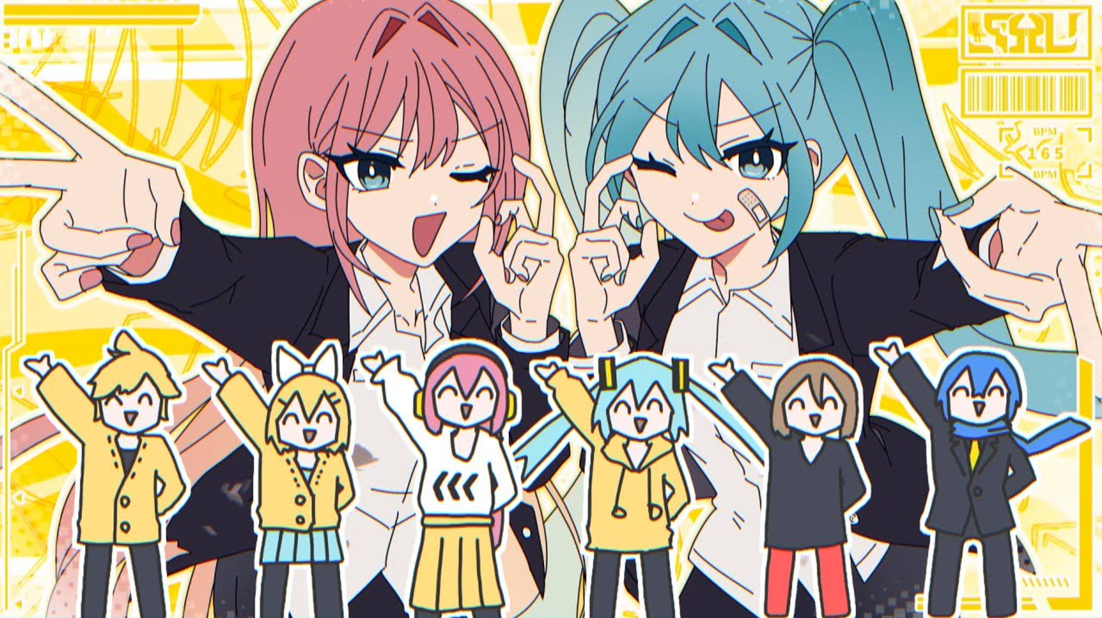 Шу/Shu — ХЕЙ! ХО! НИТ! ft. Хацуне Мику, Мегурине Лука, Кагамине Рин, Кагамине Лен, МЕЙКО, КАЙТО