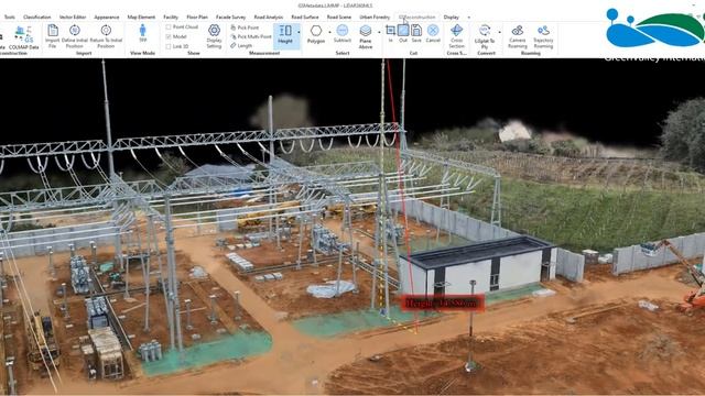 LiDAR360 MLS — инструменты рендеринга и 3D-картографирования на примере подстанции.