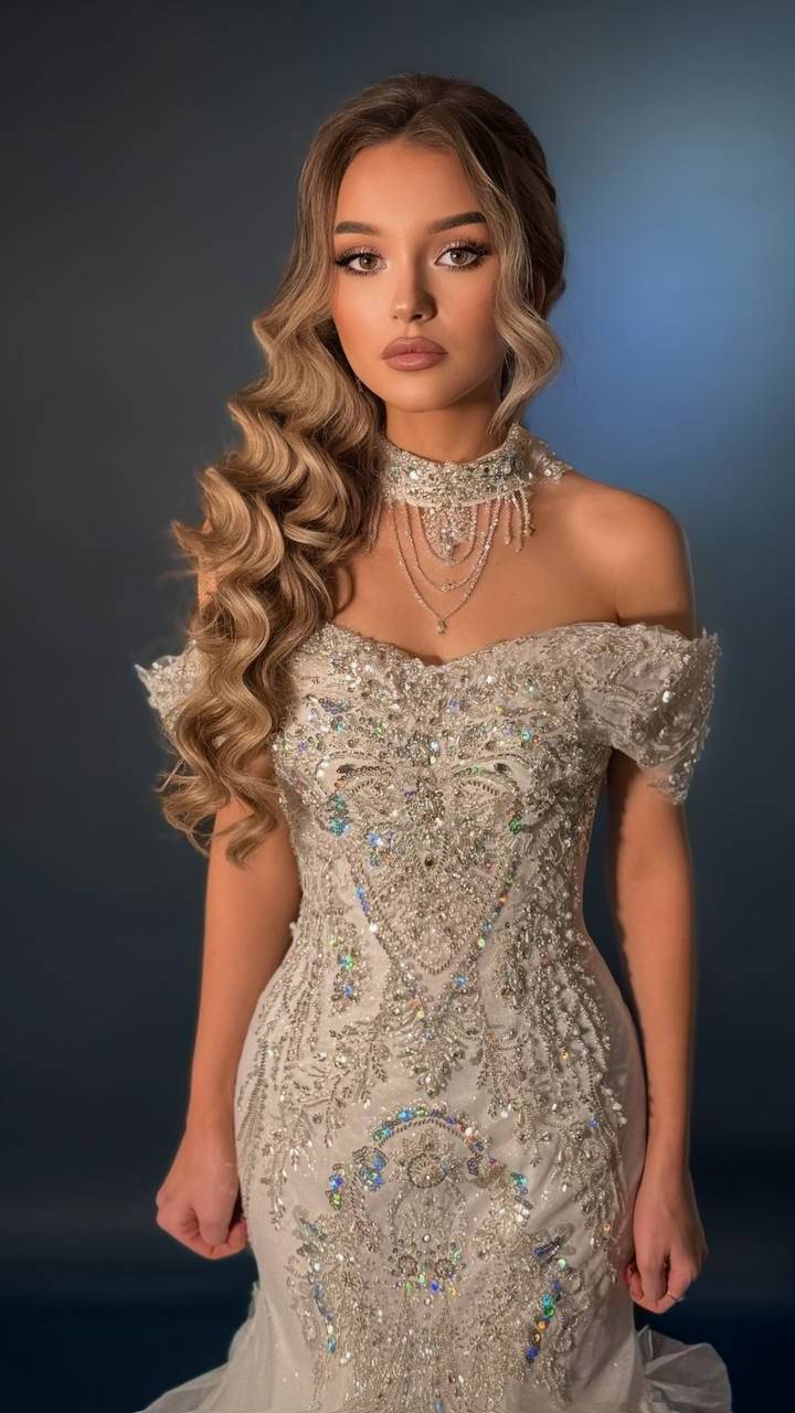 Сверкающее свадебное платье русалочка с кристаллами Полли. Арабская коллекция #свадебноеплатье