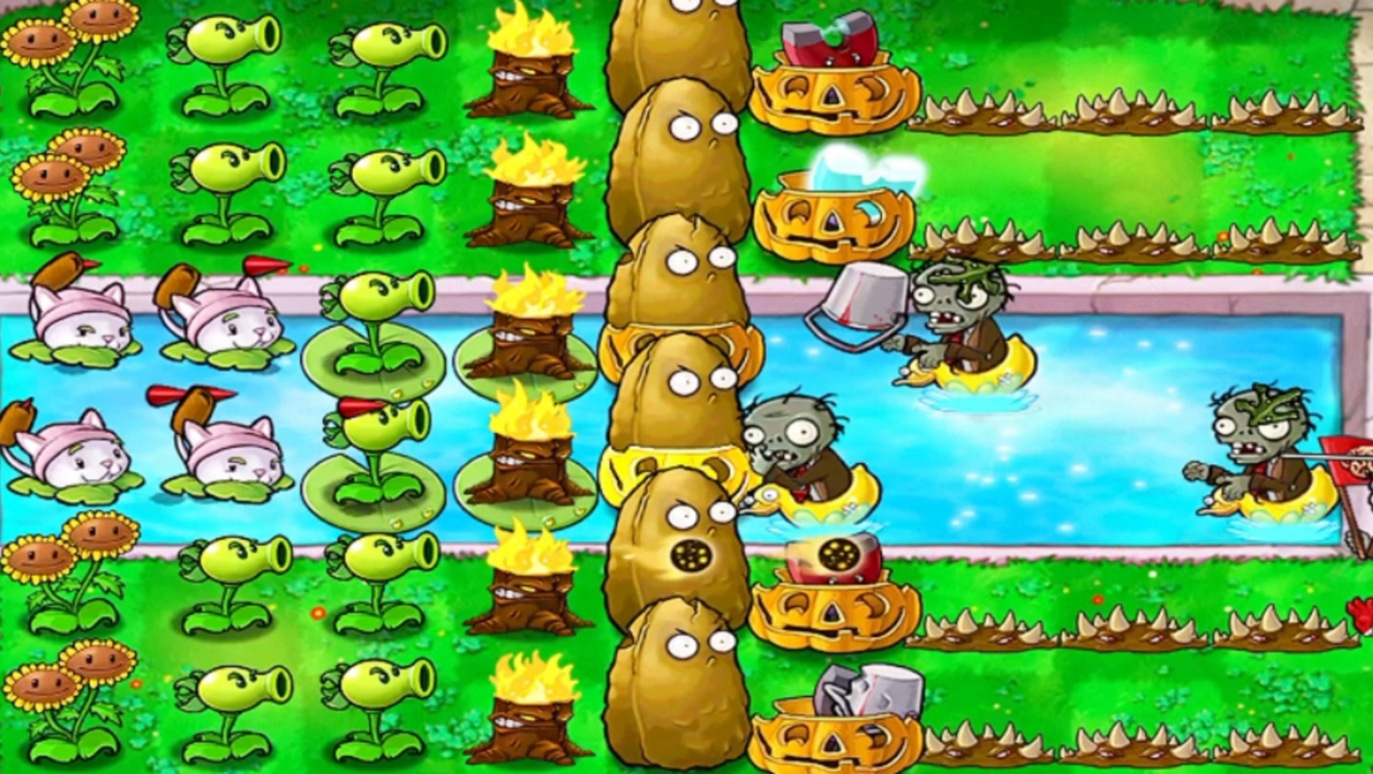 РАСТЕНИЯ ПРОТИВ ЗОМБИ / PLANTS VS ZOMBIES ВЫЖИВАНИЕ БАССЕЙН Прохождение