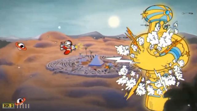 Прохождение Cuphead (2 босс) Джинн Великолепный "Тайна пирамид"