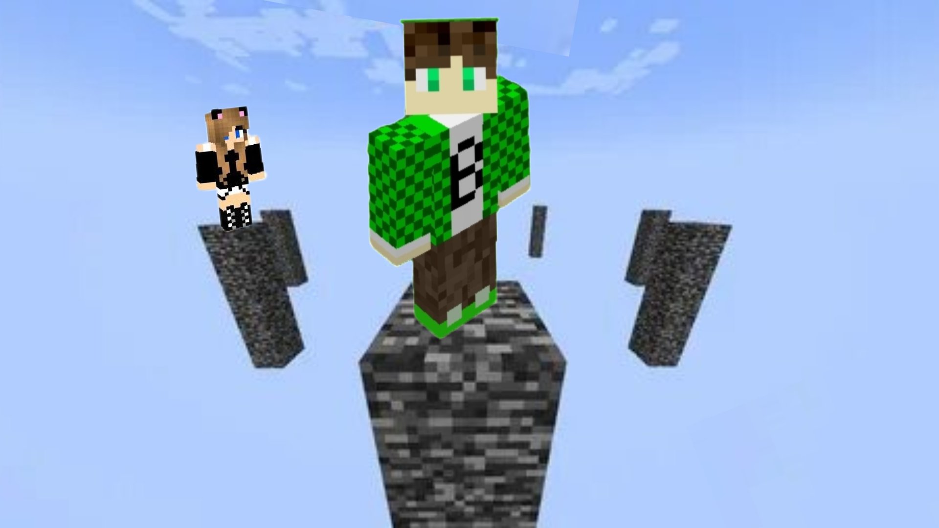 Майнкрафт но мы играем в карту ДЛИННЫЕ СТОЛБЫ! + Настя