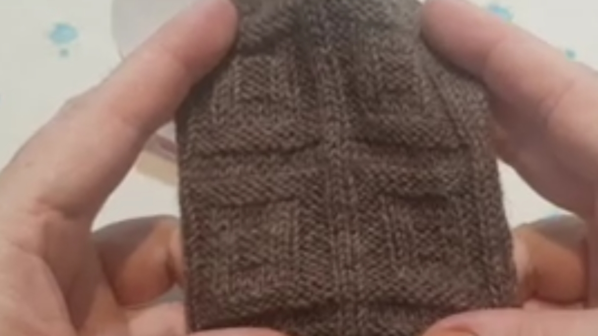 узор для носочков "квадраты"