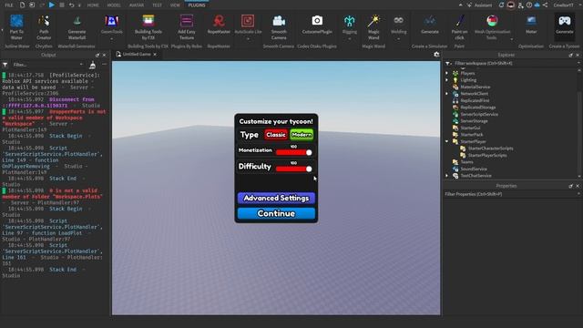 плагин для роблокс студио тайкон генератор КАК СДЕЛАТЬ ТАЙКОН В РОБЛОКС