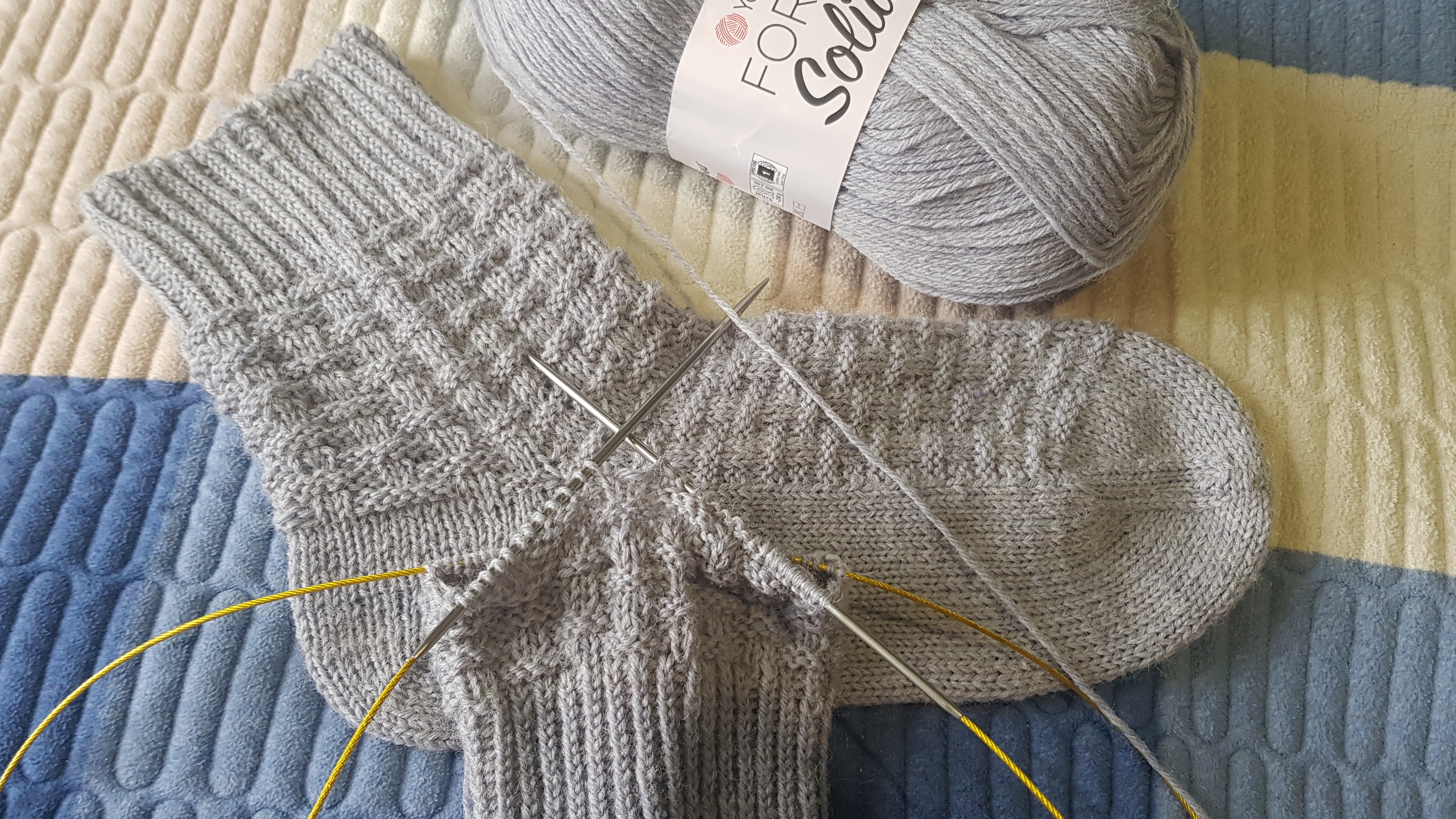 Узор стежок для носков