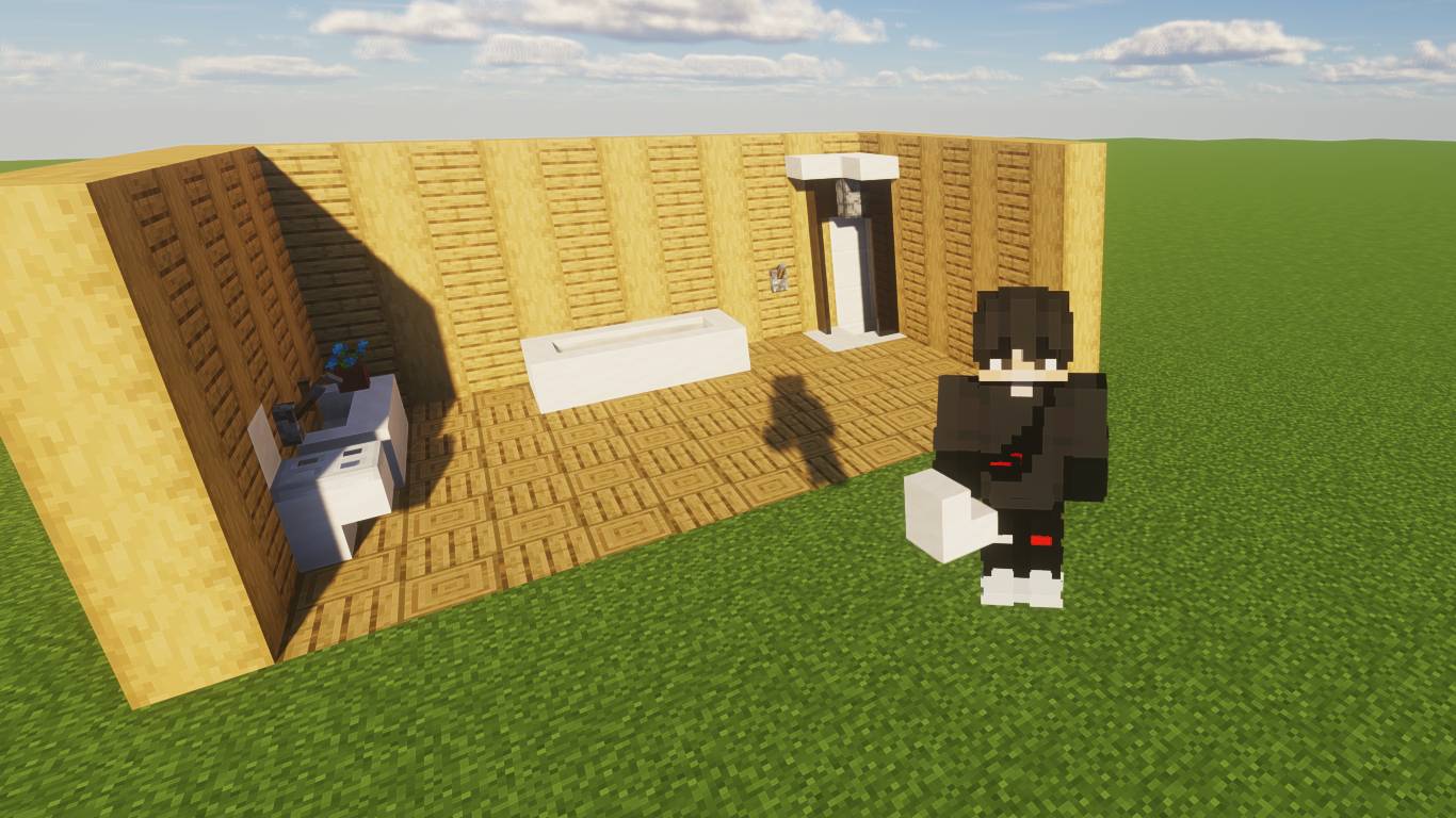 как построить ванную комнату в майнкрафт версия 1.20.1