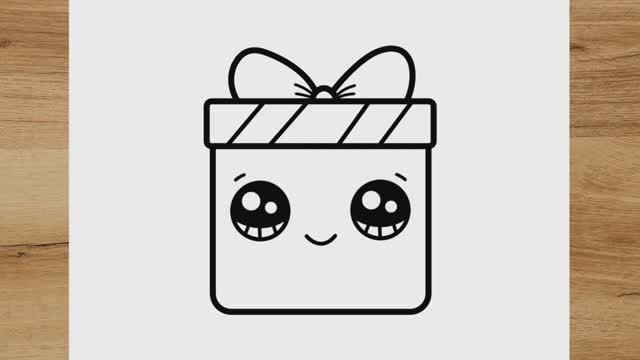 КАК НАРИСОВАТЬ КАВАИЙНЫЙ ПОДАРОК