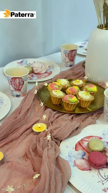 Бумажные тарелки и стаканы «Wonderful day», Paterra