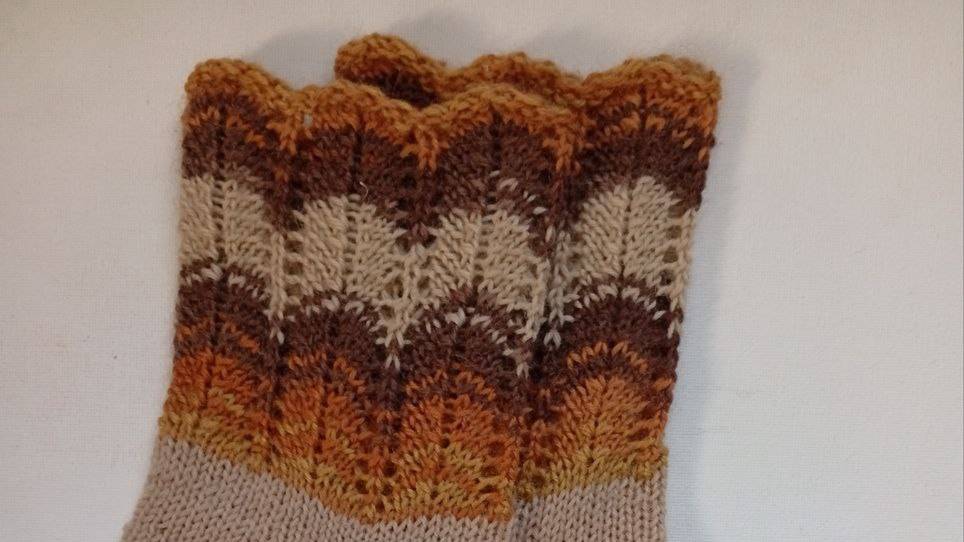 Ажурный паголенок #handmade #мастеркласс #knitting #вязаниеспицами #knitsocks