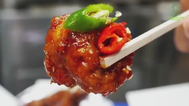 Король курицы! 40 лет истории. Лучшая приправленная острая курица, Дакканчжон Корейская уличная еда