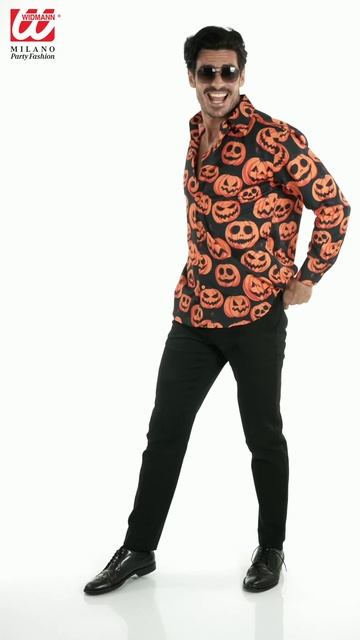 ПМ3431 Рубашка с тыквами L/ XL Артикул ОЗОН ID82748