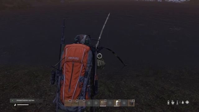 Dayz . Выживаем в лесу.  Неудачная охота закончилась рыбалкой и отдыхом у костра.