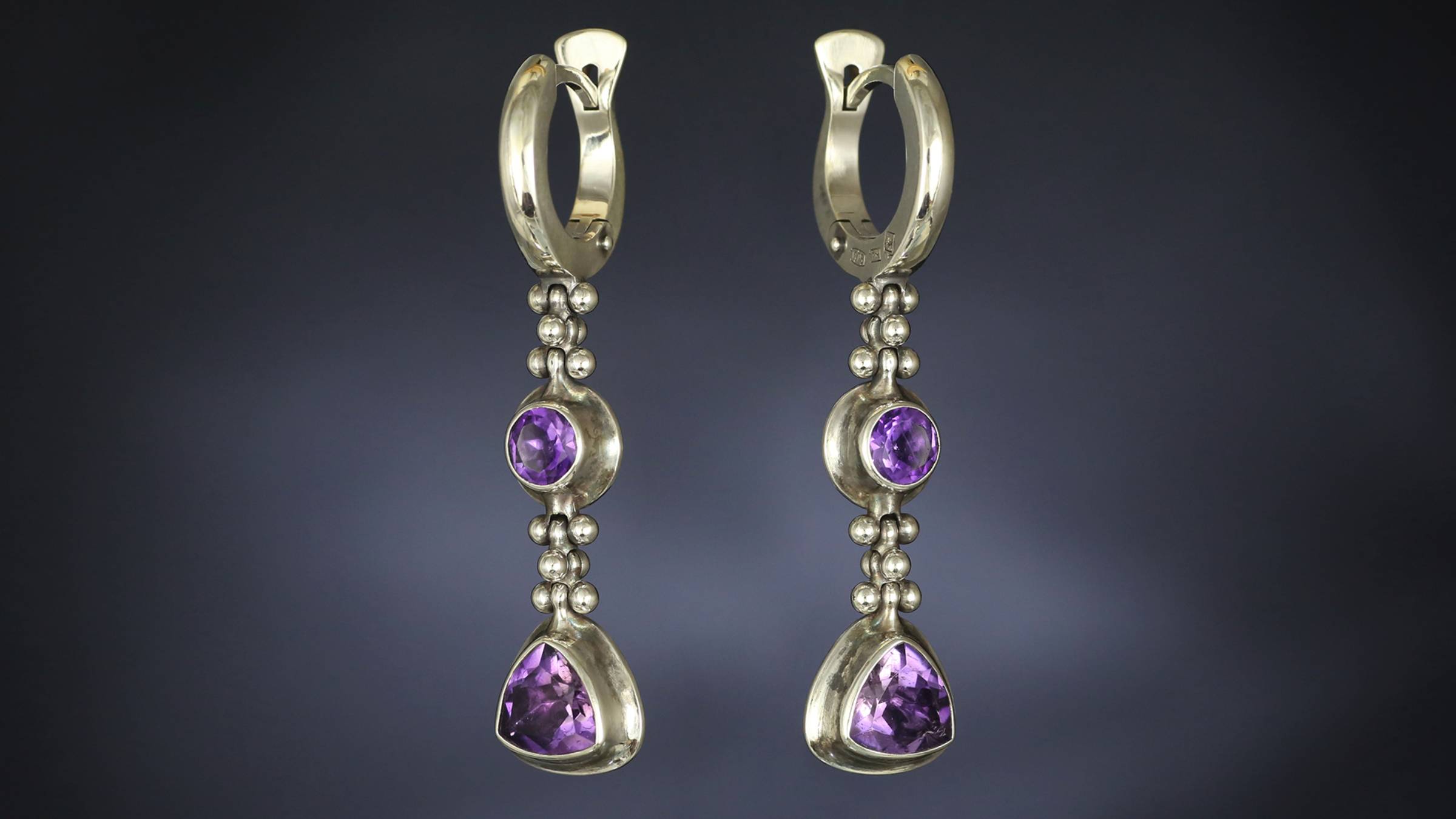 Серьги с аметистом