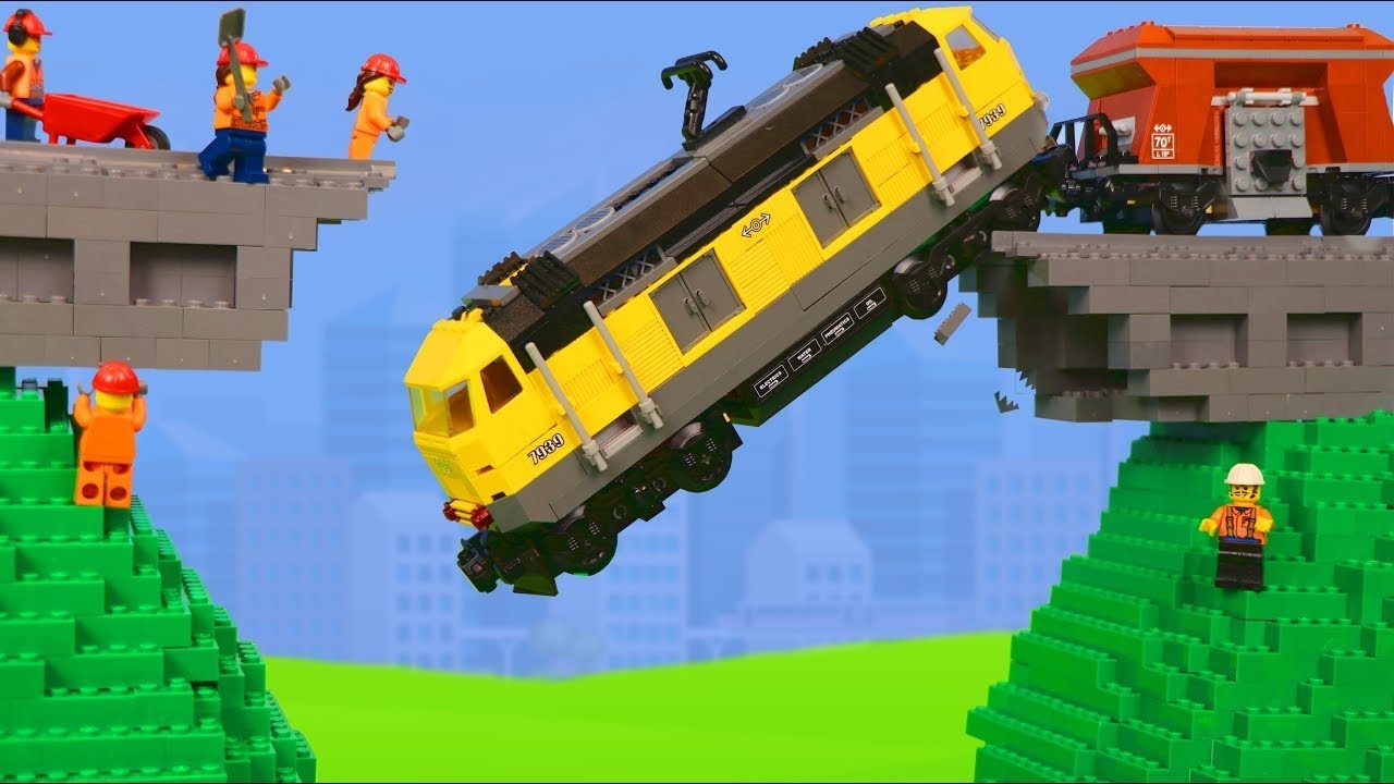 Мультик про лего человечков. История Lego про железную дорогу. Мультфильм для детей.