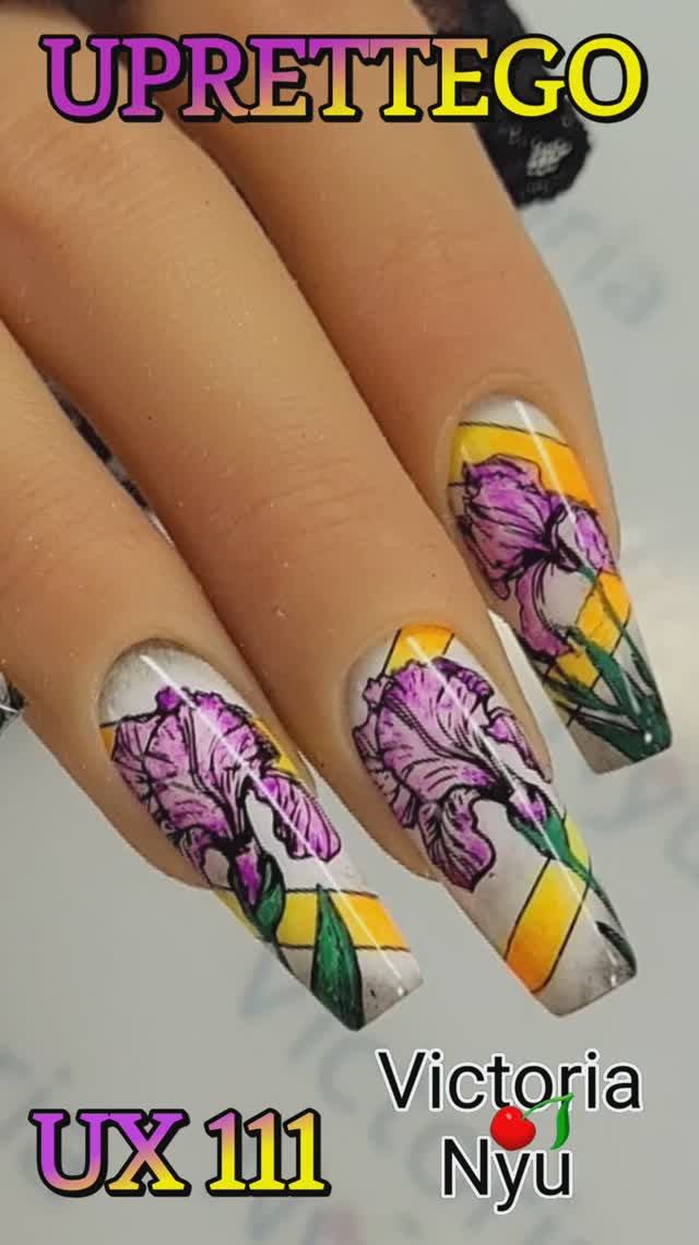 #ирис #nails #stampingnailart #naildesign #nailart #stamping #stampingplates #uprettego #victorianyu